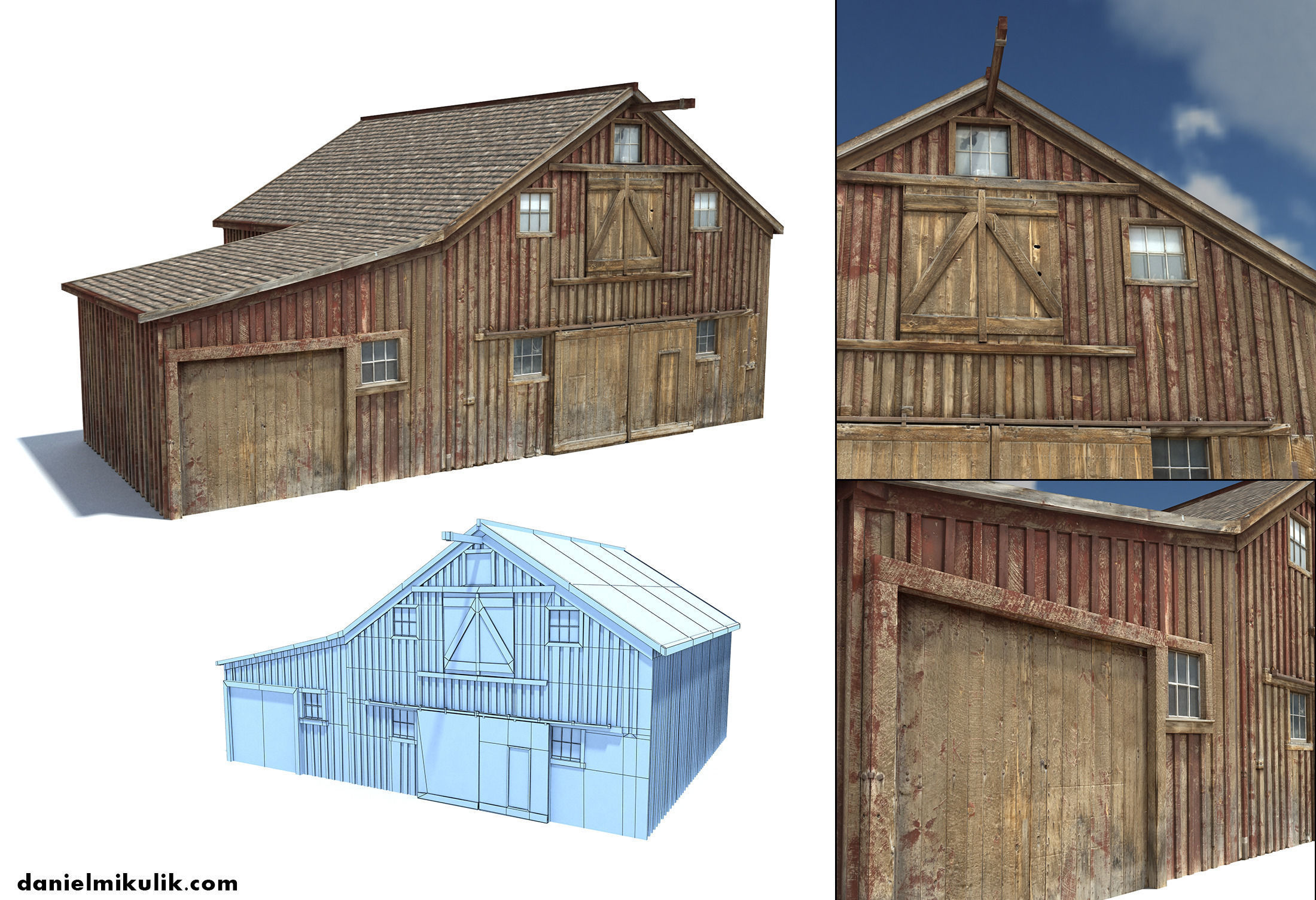 3D model Low Poly Wild West Barn VR / AR / low-poly | CGTrader