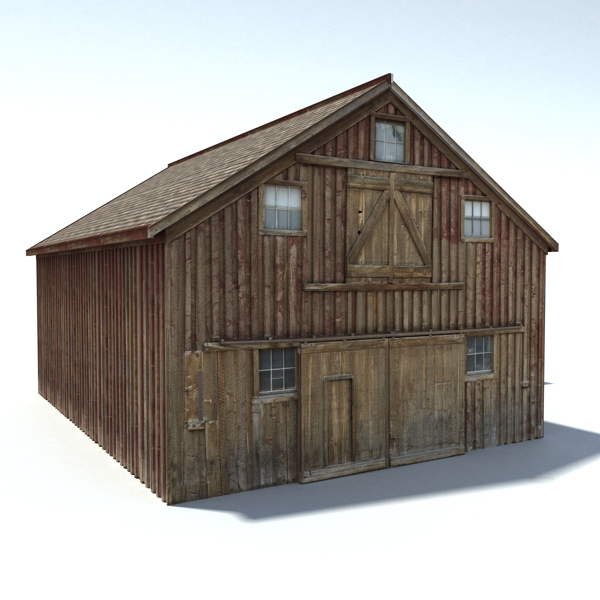 3D model Low Poly Wild West Barn VR / AR / low-poly | CGTrader
