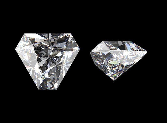 Triangle Cut Diamond - All Sizes 3D model | CGTrader