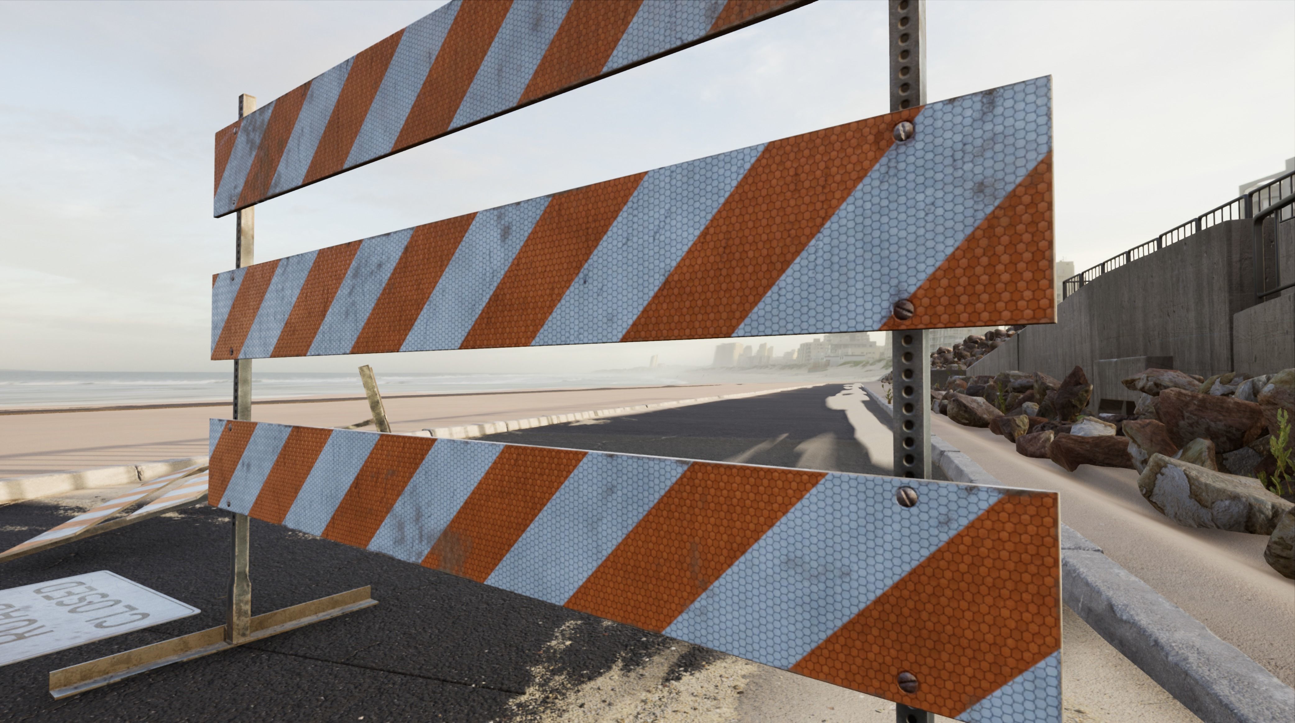 3D model Traffic Road Block PBR Game-ready VR / AR / low-poly | CGTrader