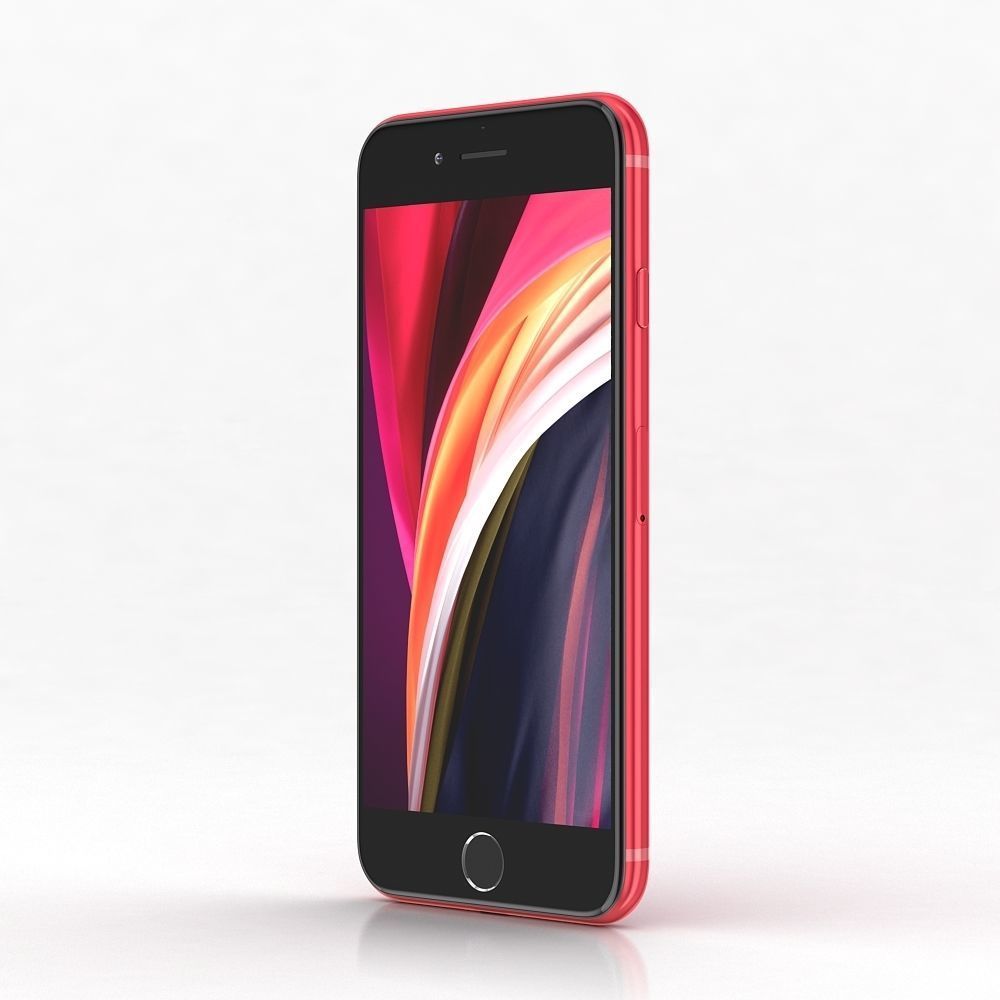 3D model Apple iPhone SE 2020 Red VR / AR / low-poly | CGTrader