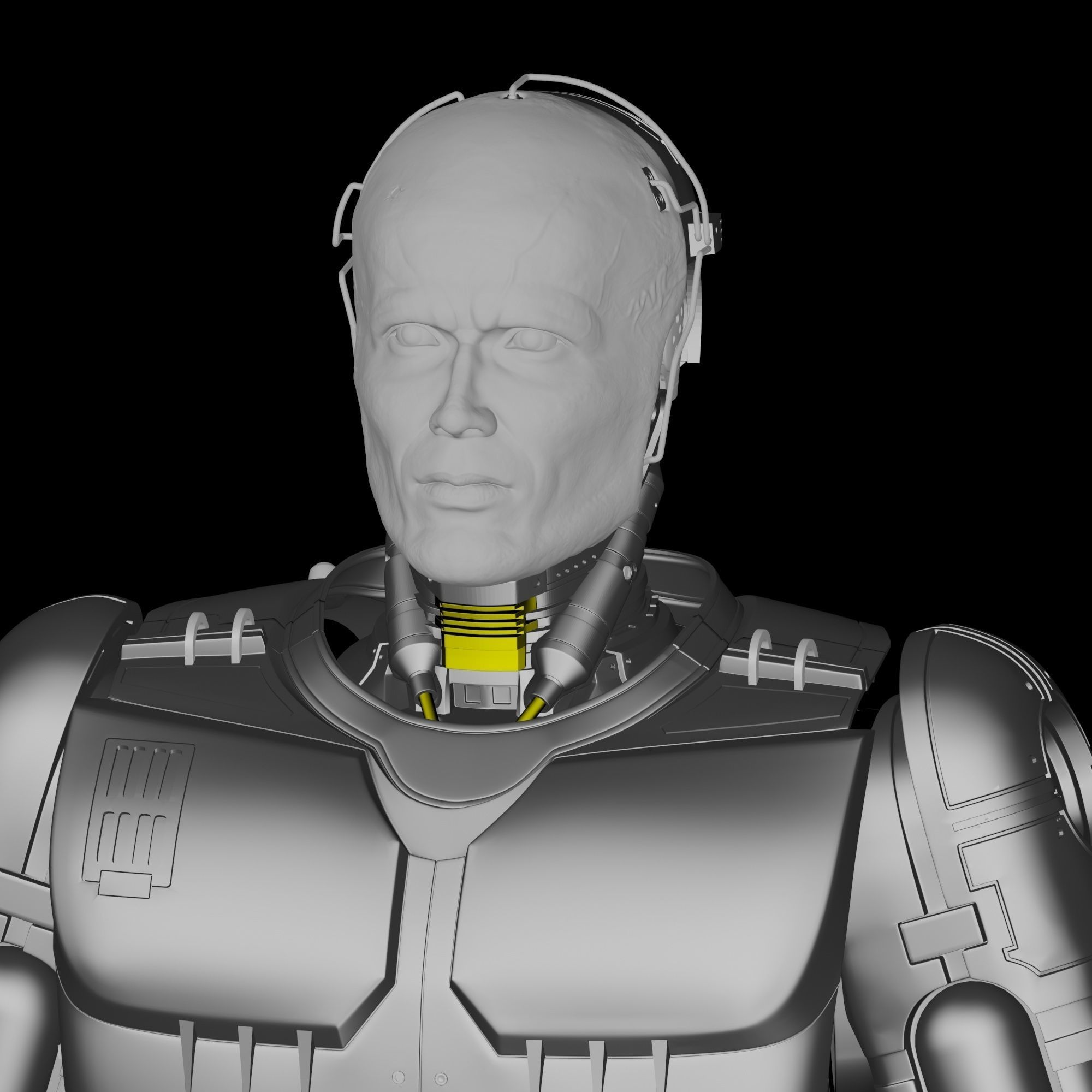 Robocop Head for 3D Print 3D model 3D printable | CGTrader
