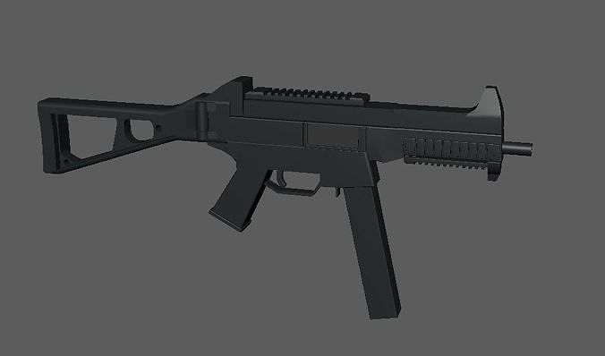 UMP9 - SubMachineGun Lowpoly free 3D model | CGTrader