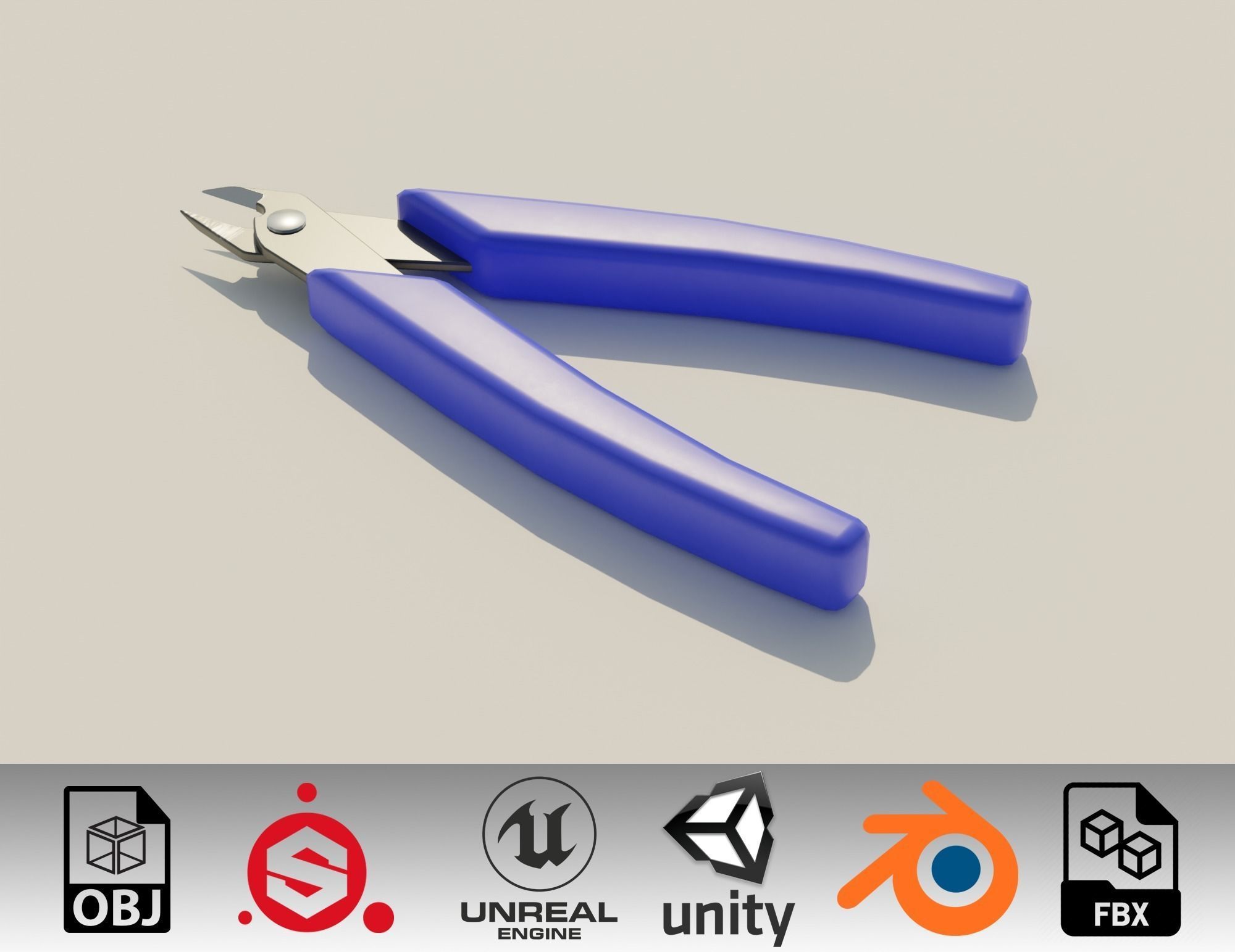 3D model Wire cutters tool VR / AR / low-poly | CGTrader