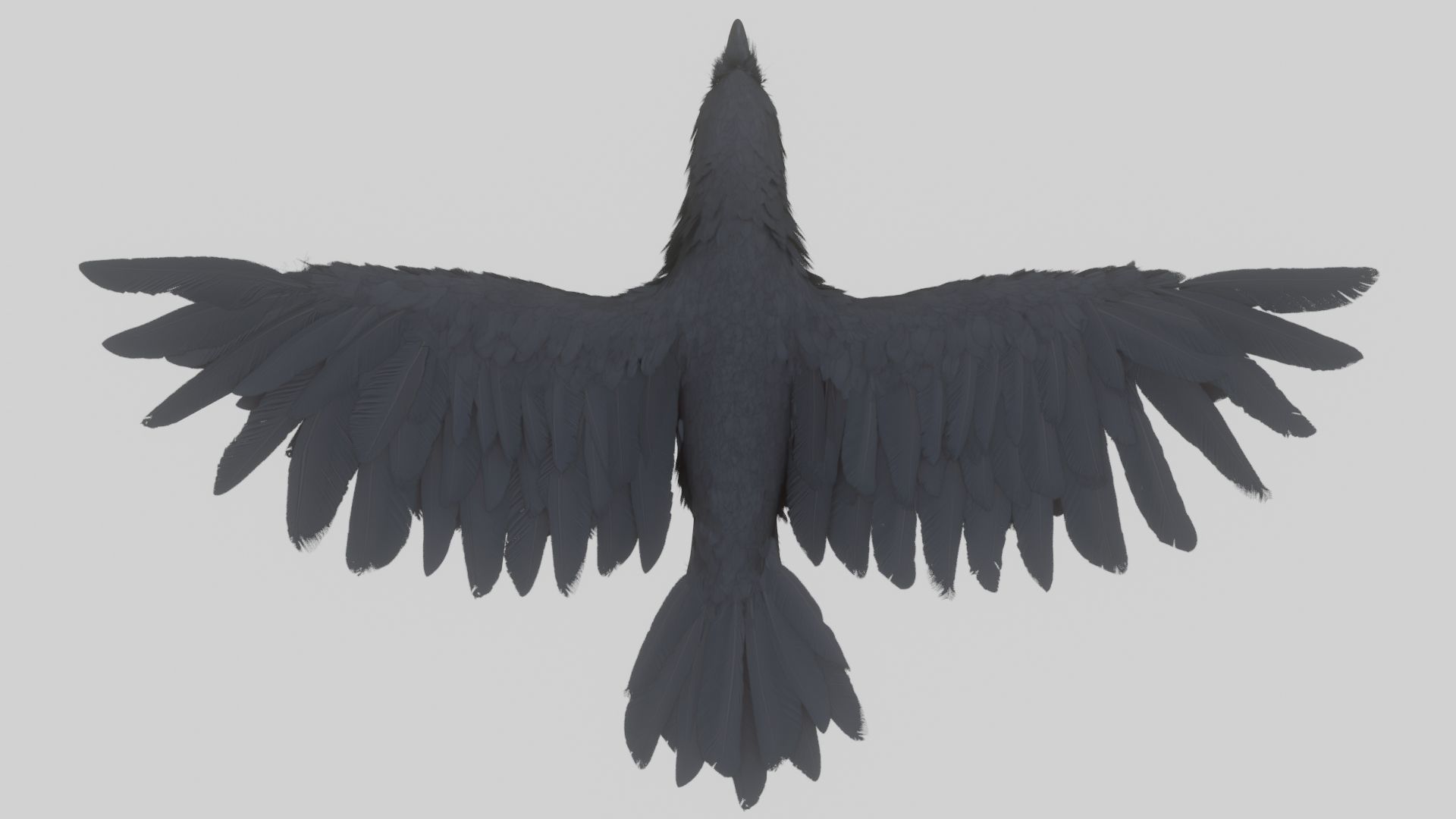 3D model Animated Low Poly Raven Model With PBR Materials VR / AR / low ...