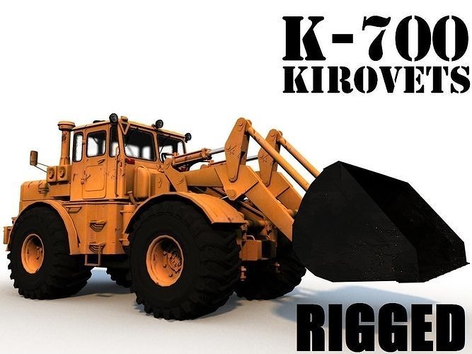 3D model K-700 Kirovets Bulldozer VR / AR / low-poly rigged | CGTrader