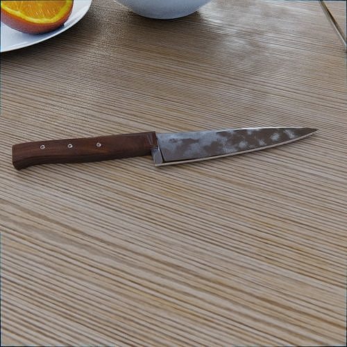 Realistic Kitchen Knife free 3D model | CGTrader