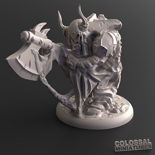 Minotaur A Undead SUPPORT-FREE 3D model 3D printable | CGTrader