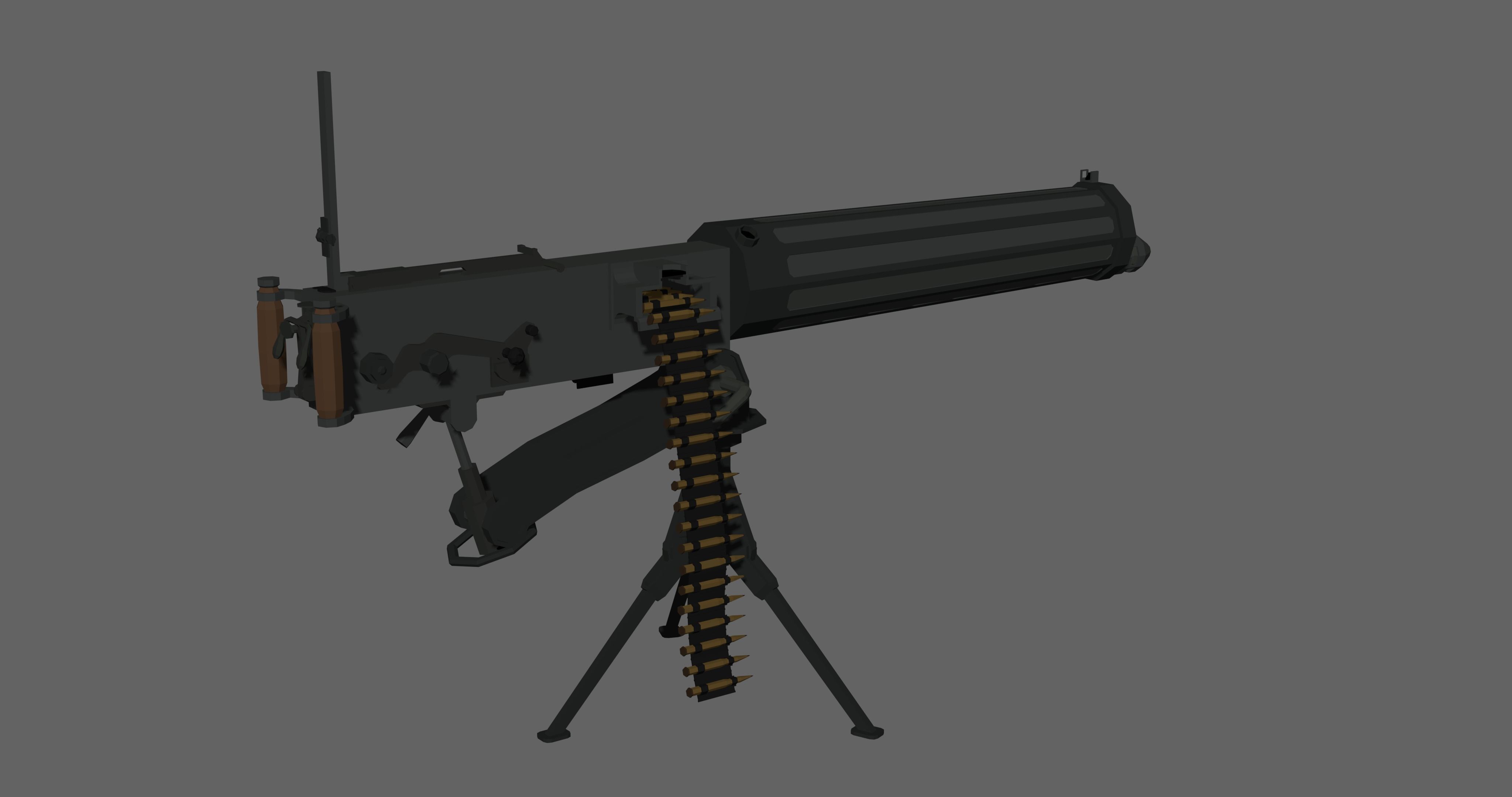 3D model Vickers Machine Gun 3D LowPoly VR / AR / low-poly | CGTrader