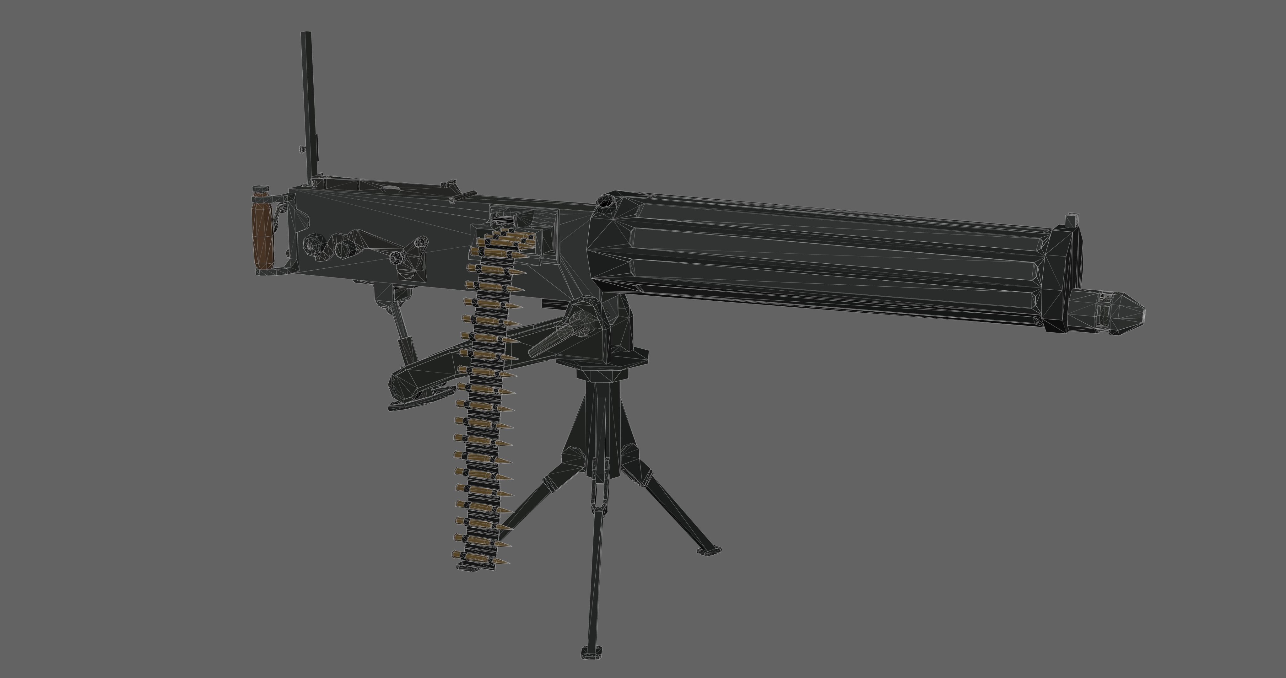 3D model Vickers Machine Gun 3D LowPoly VR / AR / low-poly | CGTrader