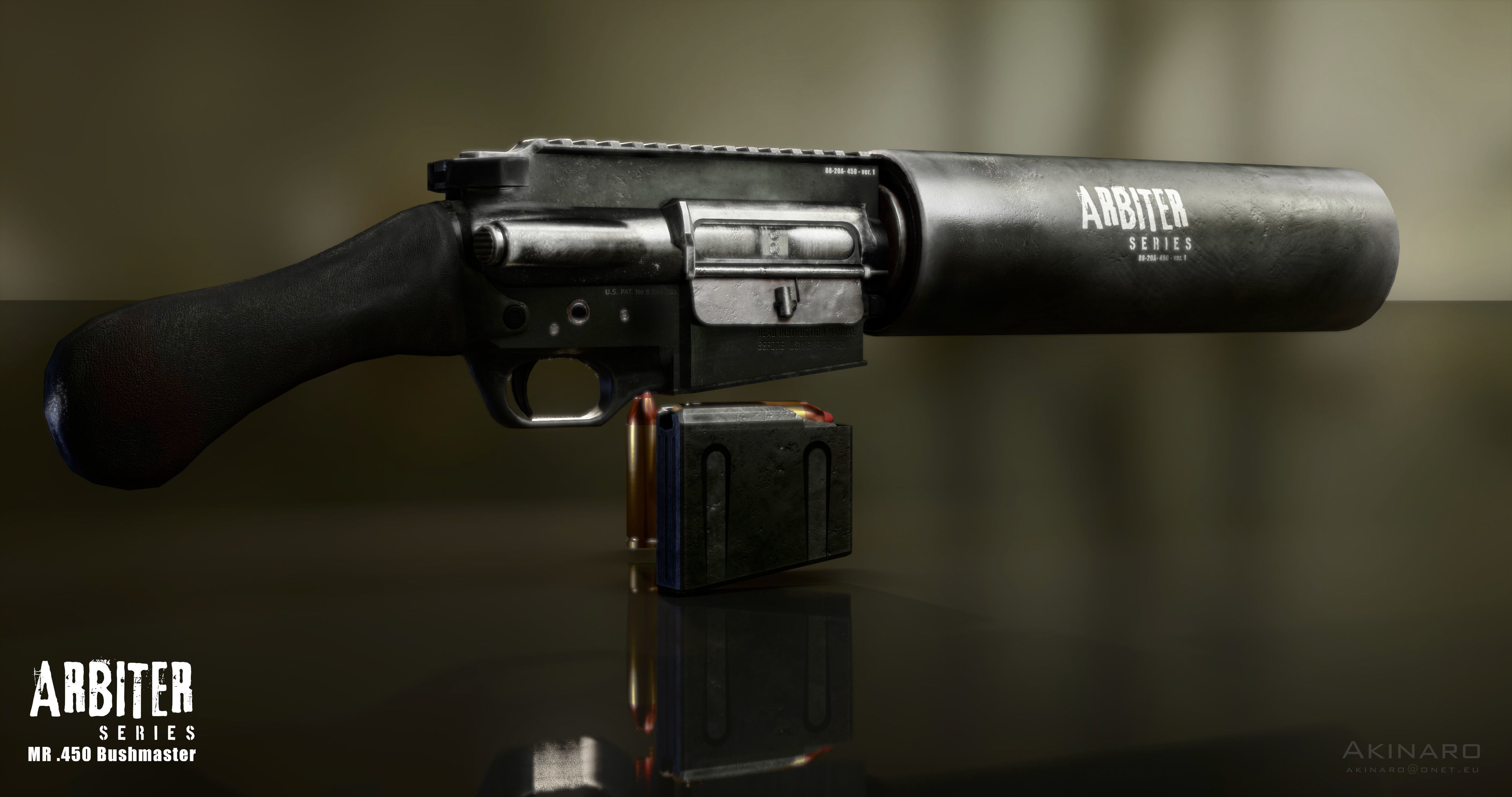 3D model Arbiter 450 Bushmaster - Sawed off AR VR / AR / low-poly ...