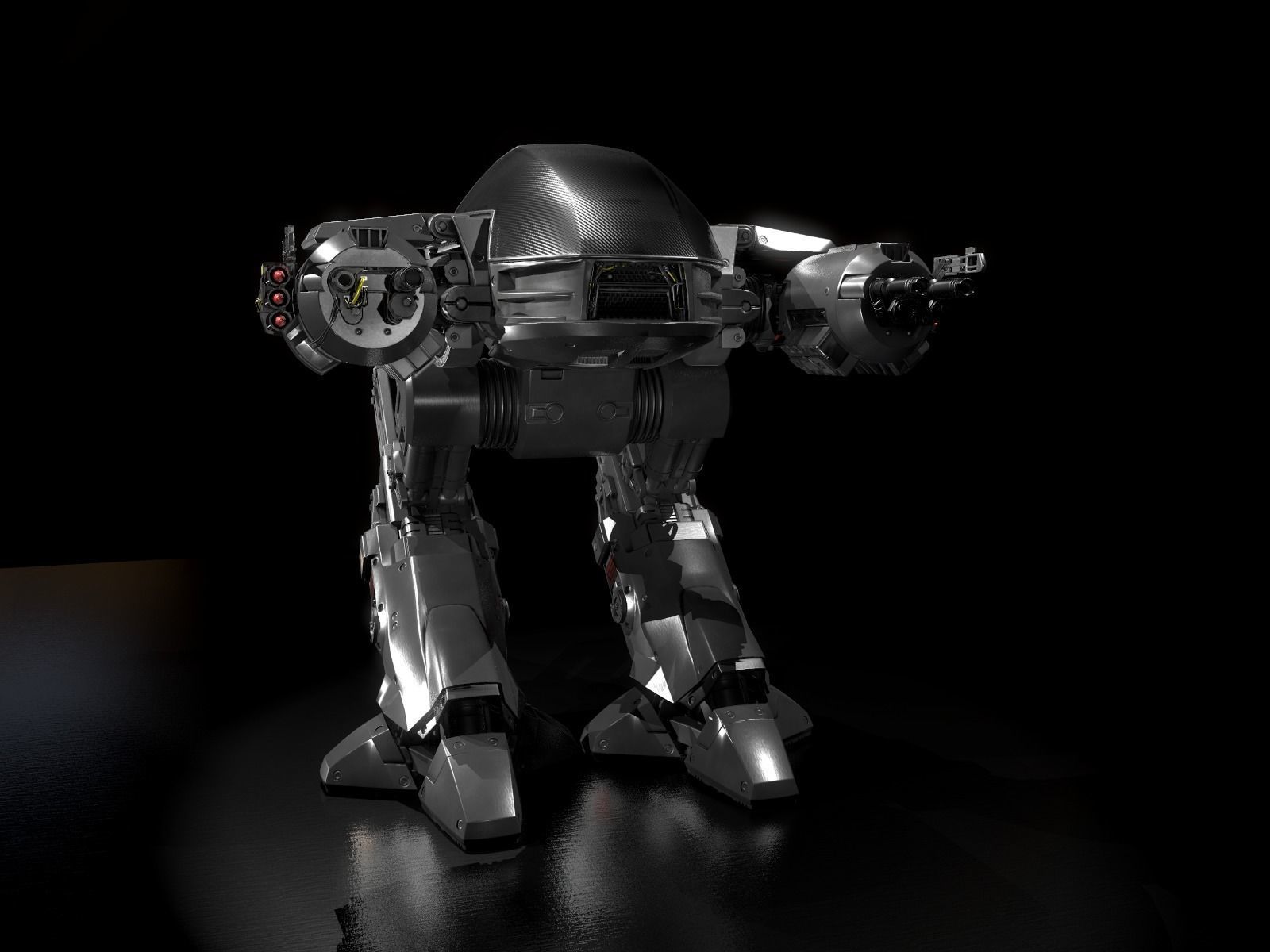 3D model ED 209 Battle robot from the Robocop movie series VR / AR ...