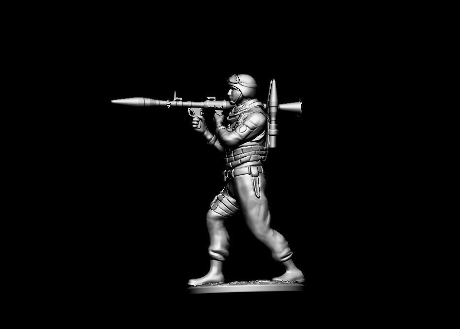 good luck soldier with a grenade launcher 3D model 3D printable | CGTrader