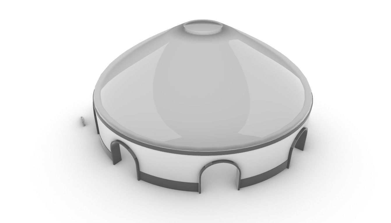 Dome Pavilion with Solid Dome with Top Opening v1 3D model | CGTrader