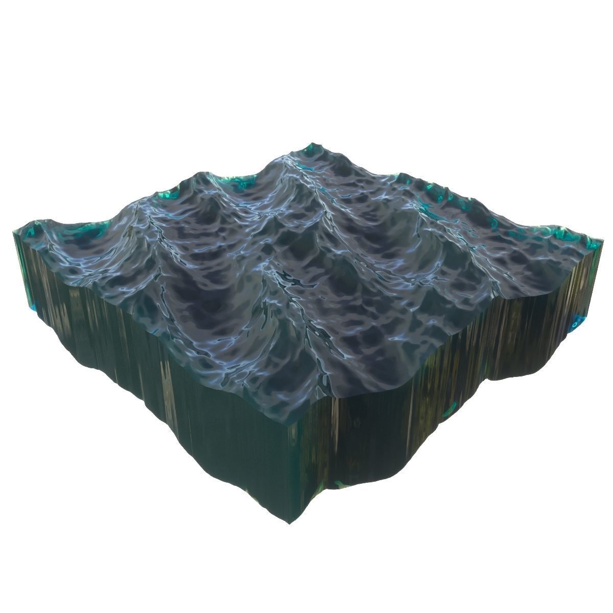 Ocean Print 14 3D model 3D printable | CGTrader