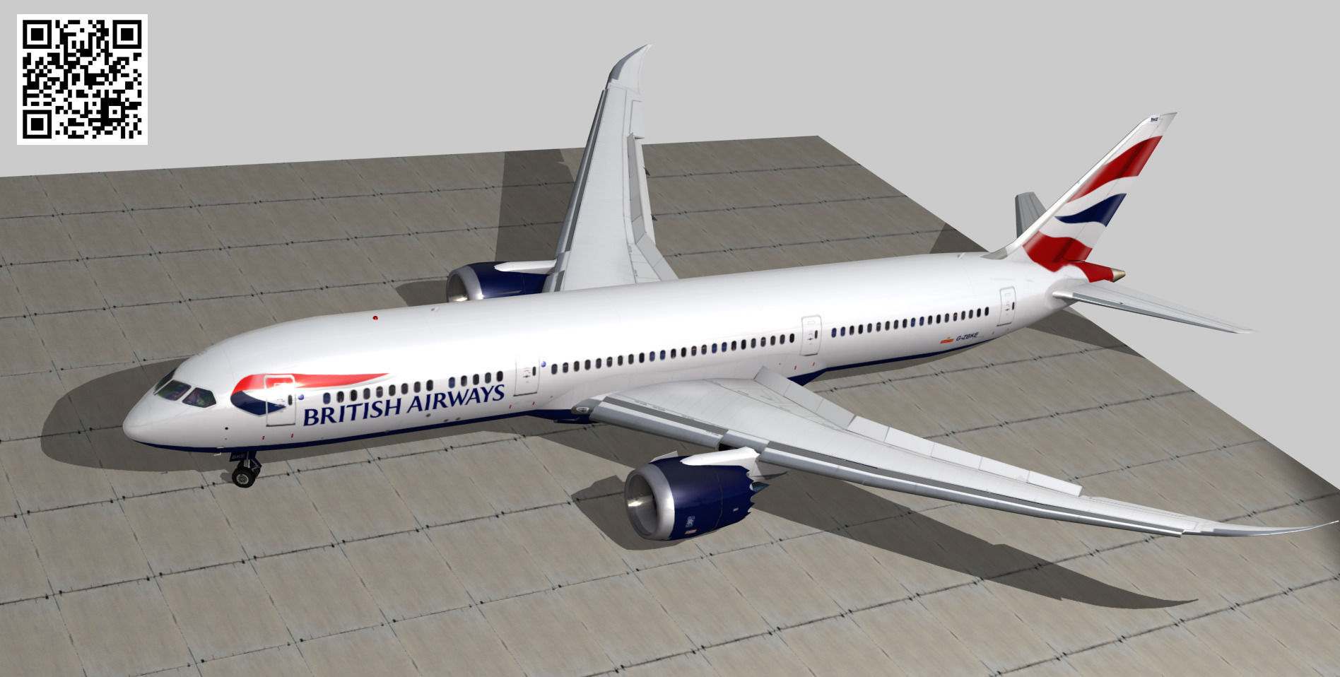 3D model Boeing 787-9 British airways livery VR / AR / low-poly rigged ...