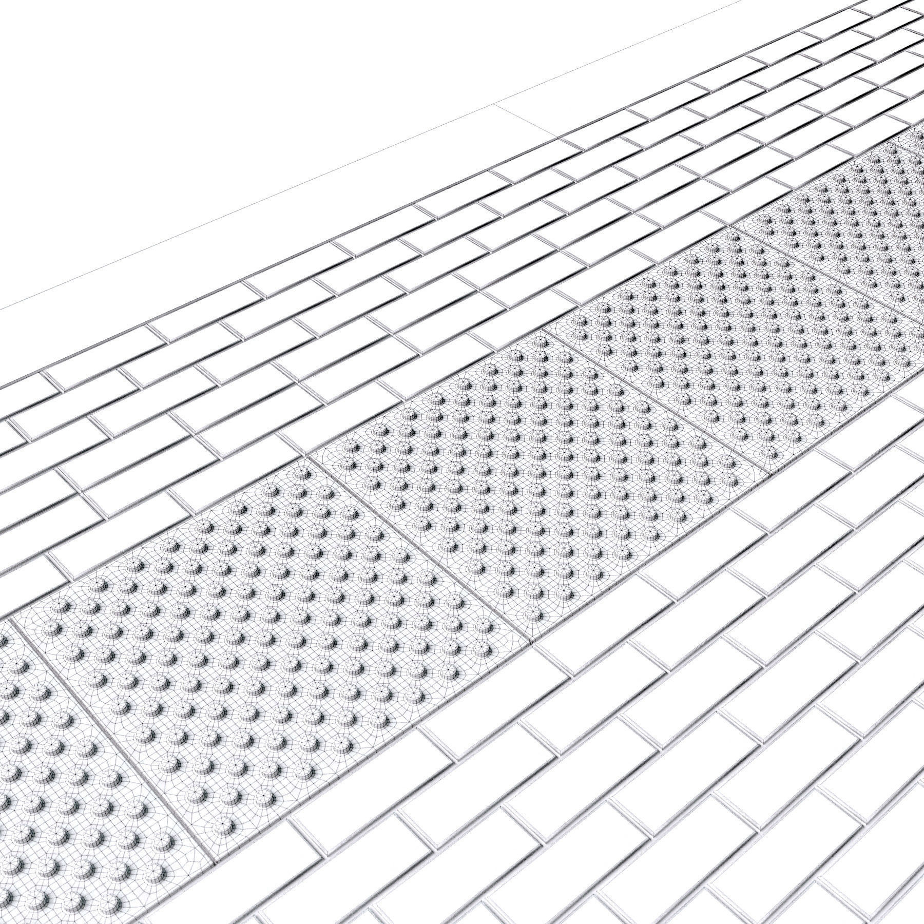 Tactile tiles and paving - made by geometry 3D model | CGTrader
