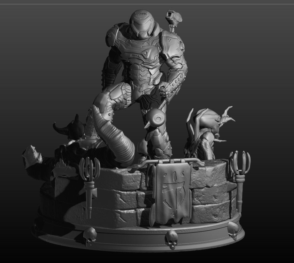 DOOM SLAYER 3D model 3D printable | CGTrader