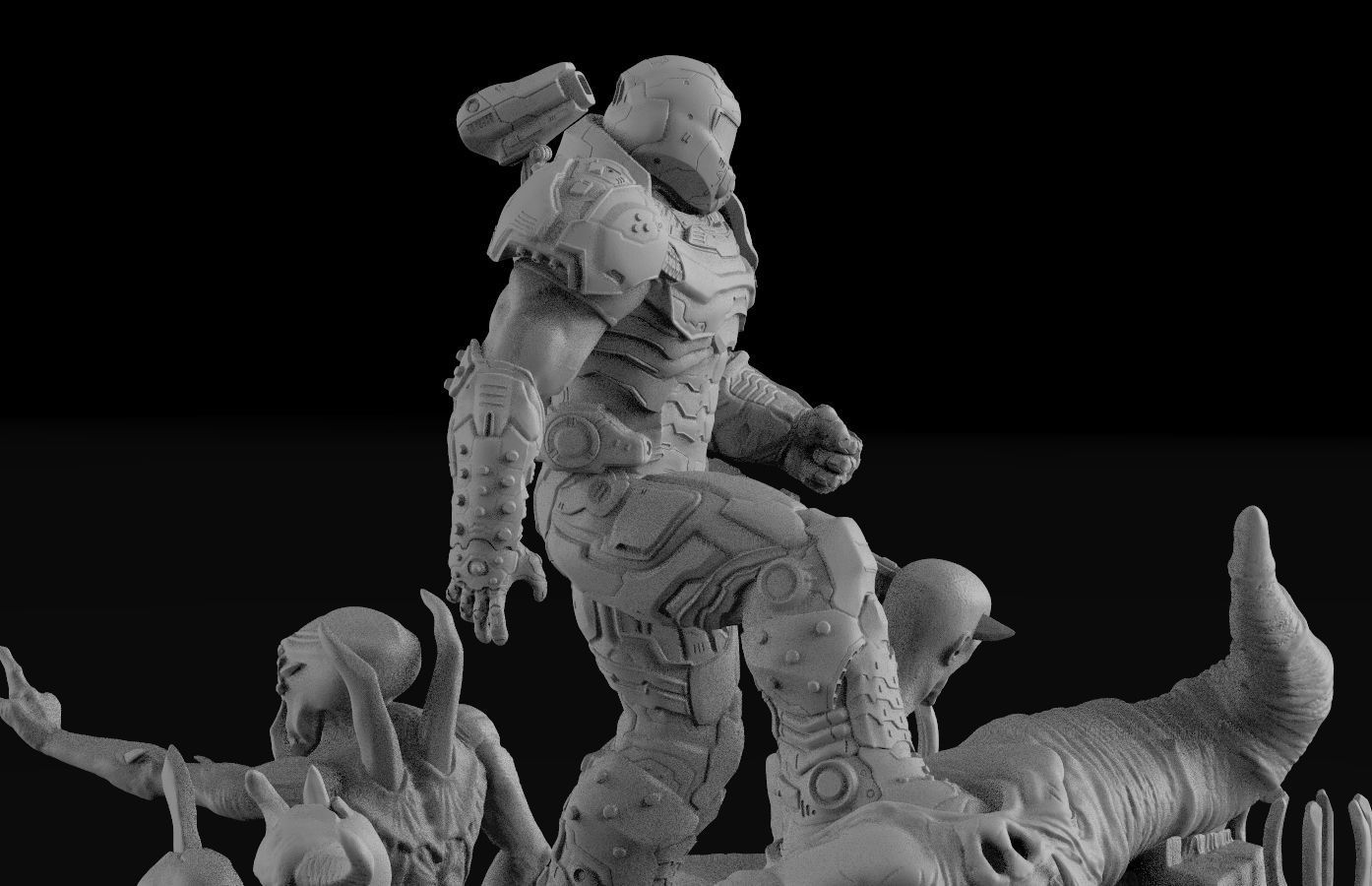 DOOM SLAYER 3D model 3D printable | CGTrader