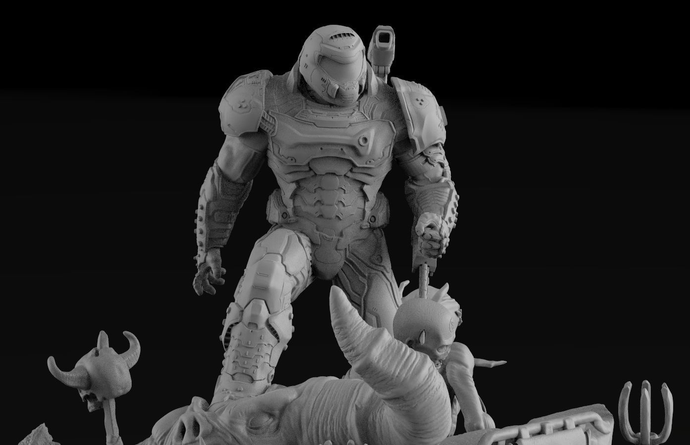 DOOM SLAYER 3D model 3D printable | CGTrader