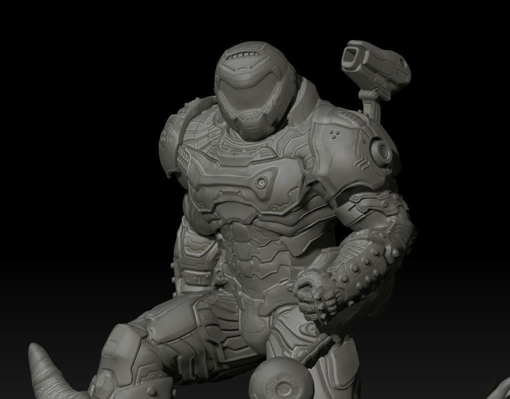 DOOM SLAYER 3D model 3D printable | CGTrader