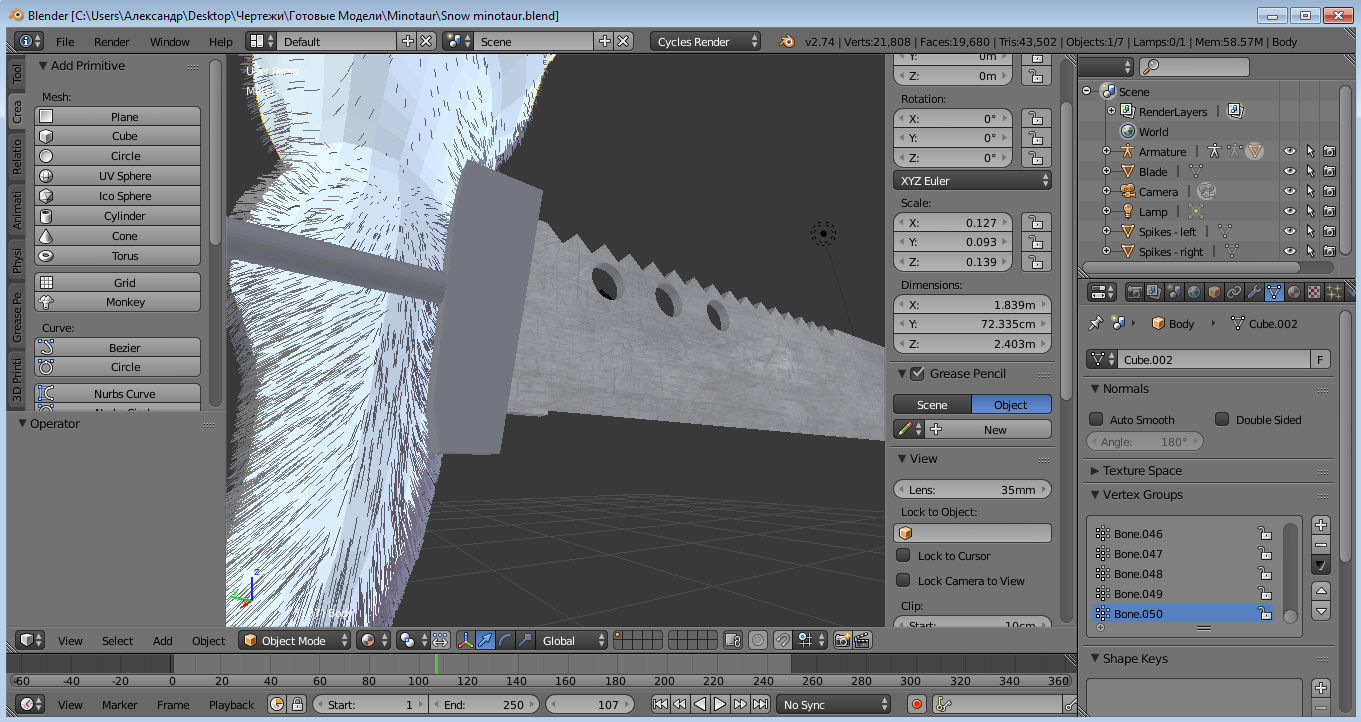 3D model Forest minotaur and snow minotaur with different weapons VR ...