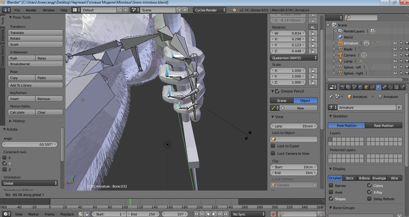 3D model Forest minotaur and snow minotaur with different weapons VR ...