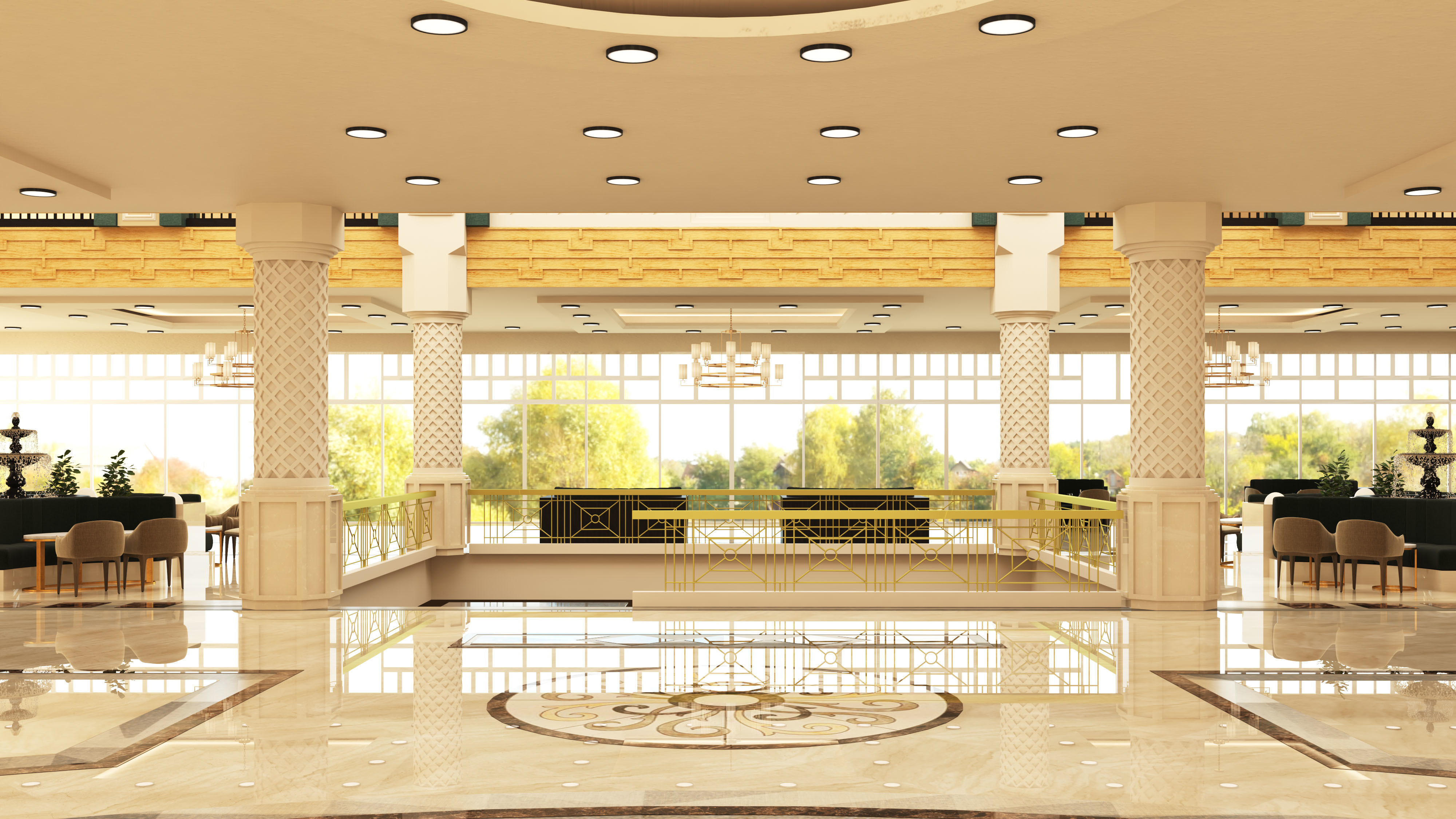 arabic hotel lobby 3D model | CGTrader