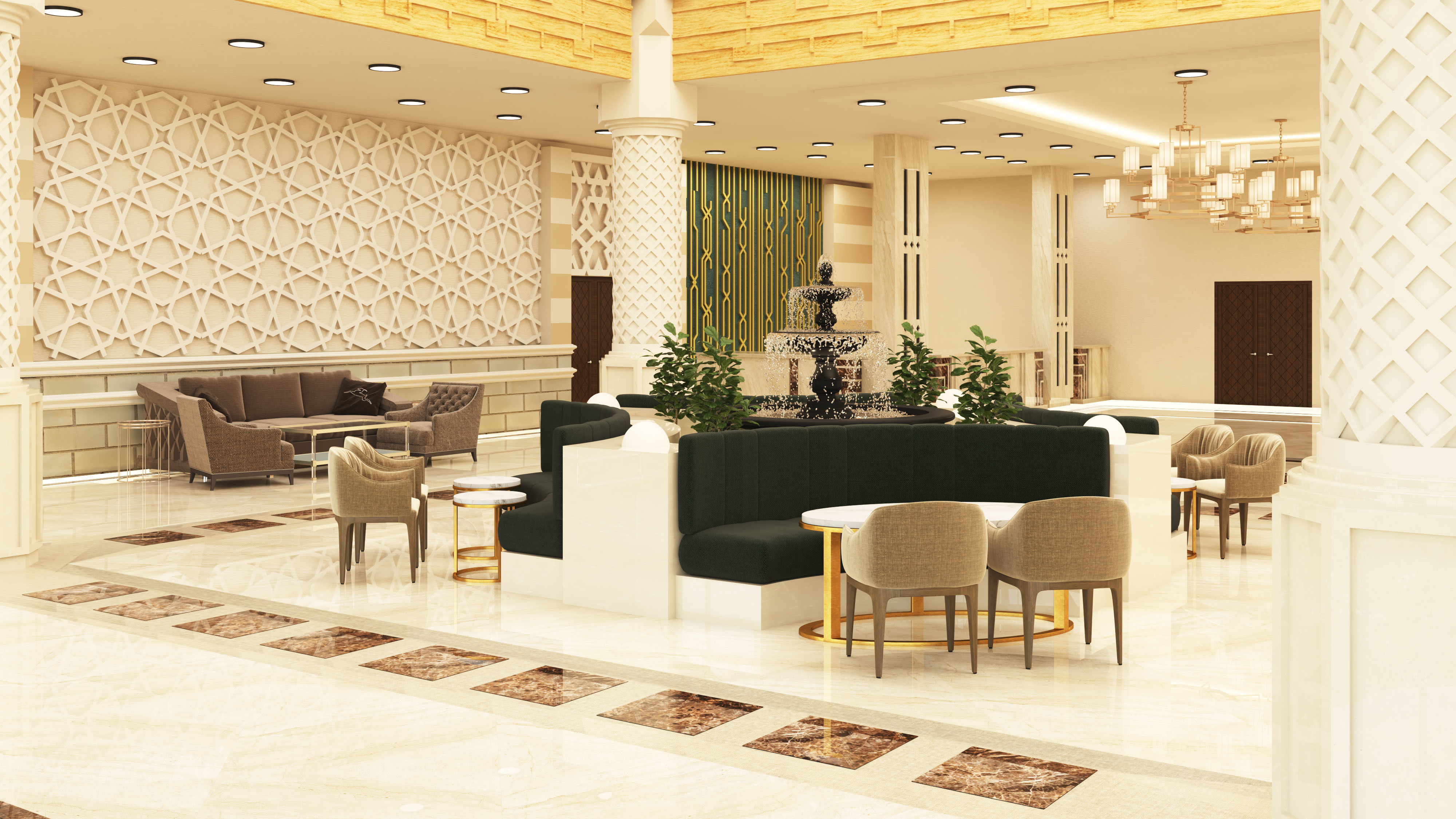 arabic hotel lobby 3D model | CGTrader