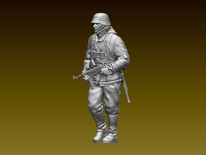 German soldier 3D model 3D printable | CGTrader