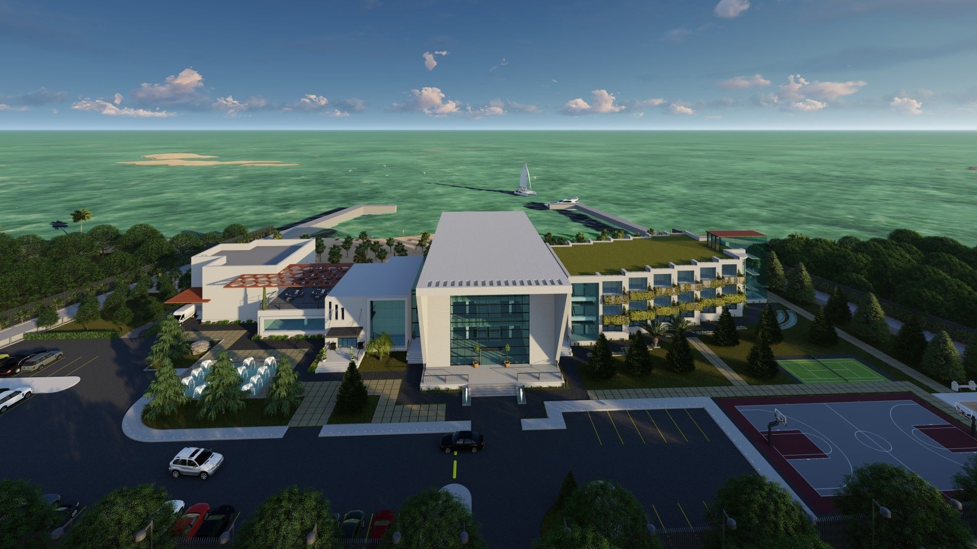 Resort Project On The beach Revit 3D model | CGTrader