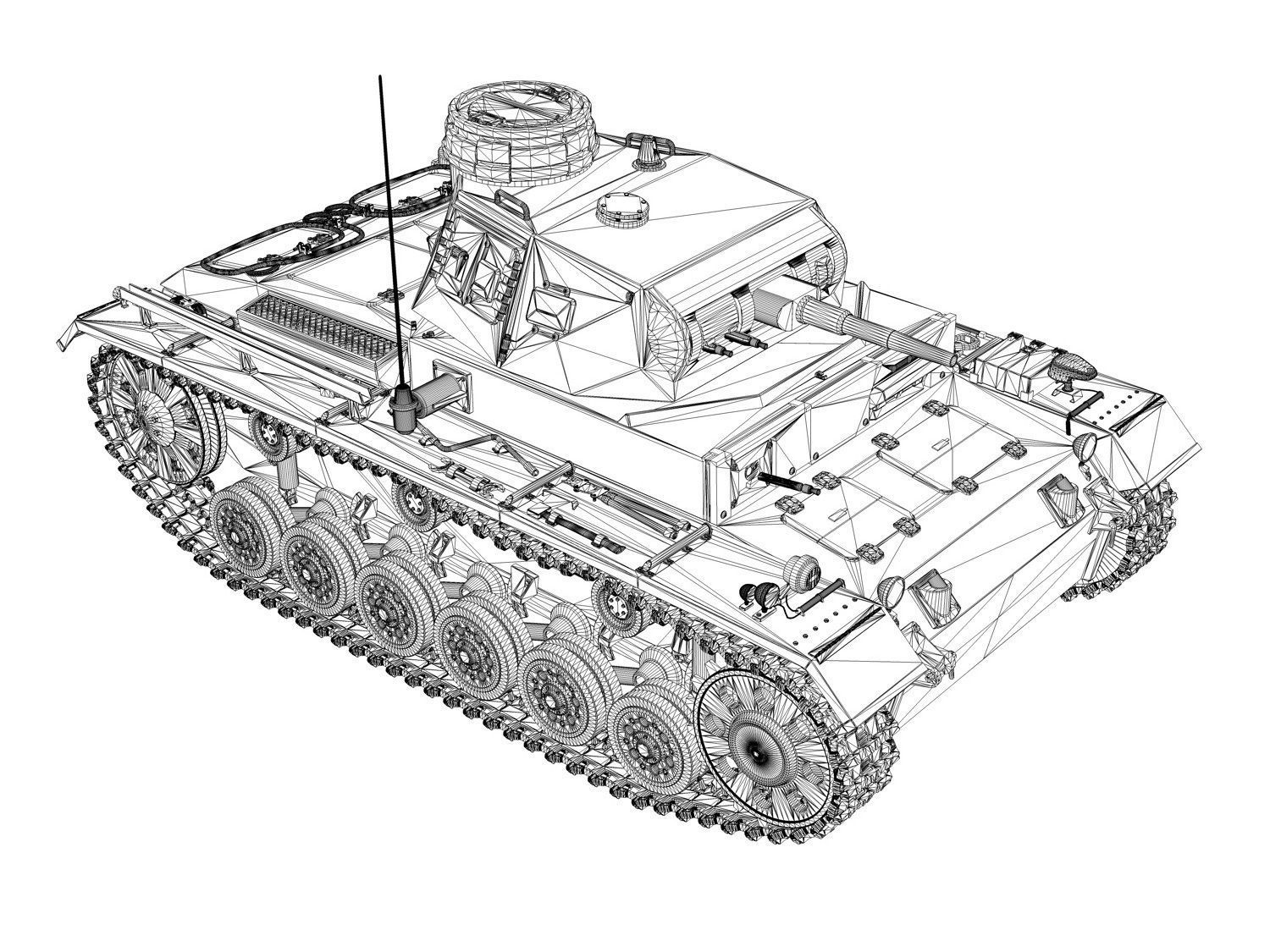 Panzer III - PzKpfw III - Ausf E 3D model | CGTrader