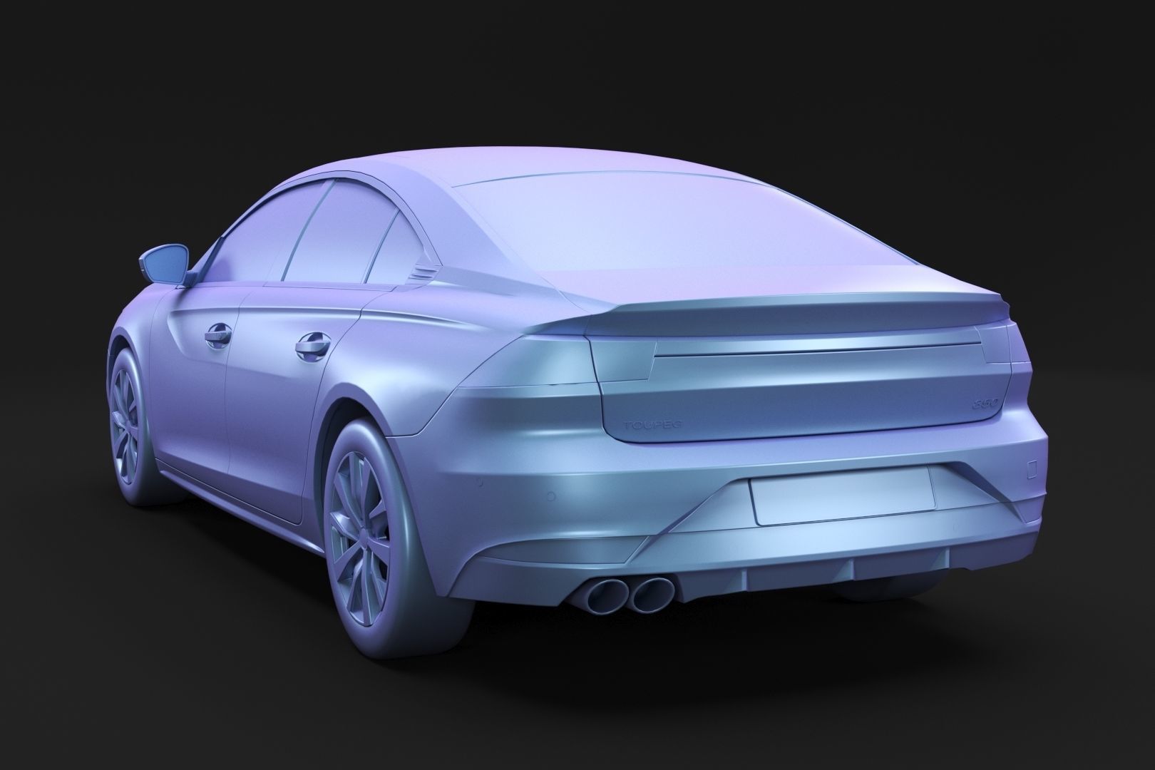 French luxury sedan 3D model | CGTrader