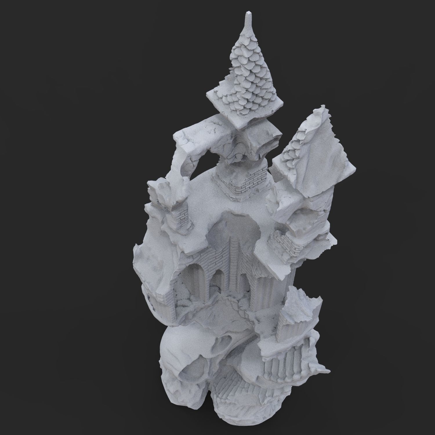 ANCIENT RAVEN CASTLE 3D model 3D printable | CGTrader