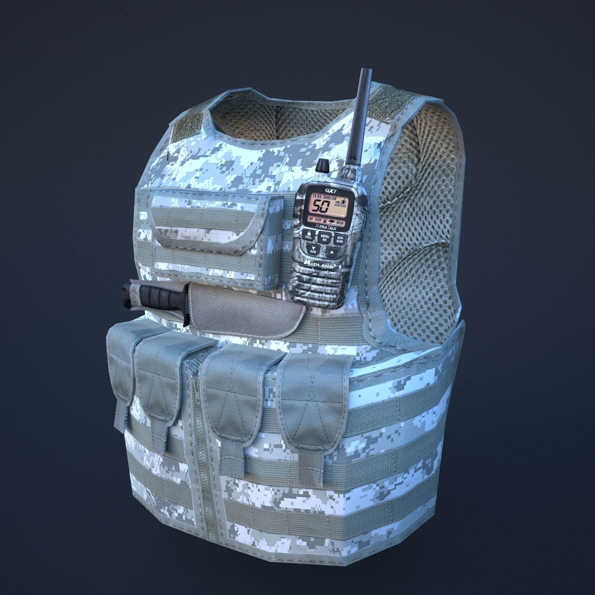 3D model body armor winter VR / AR / low-poly | CGTrader