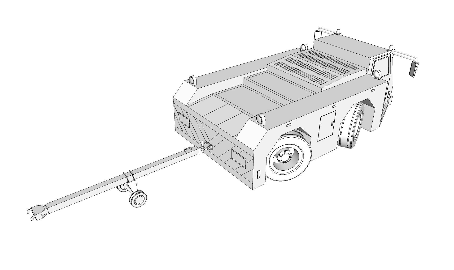Airport Tug 3D model | CGTrader