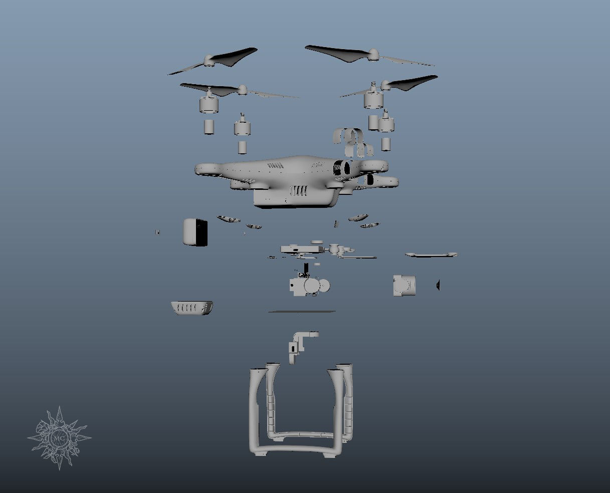 DJI Phantom 3 Professional free 3D model | CGTrader