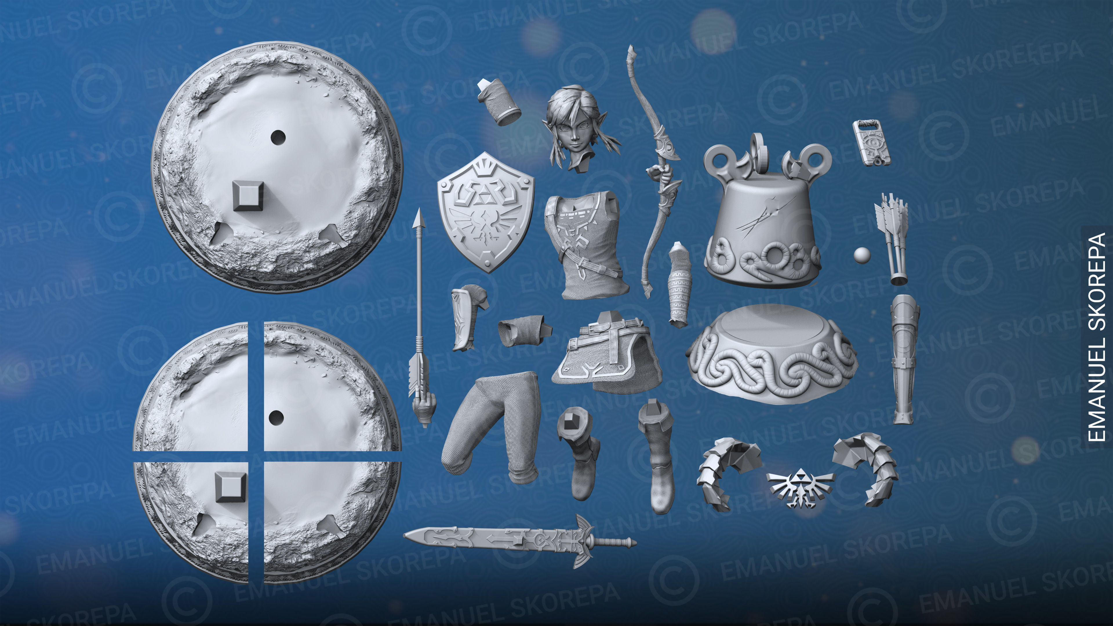 Link The Legend of Zelda Breath Of The Wild 3D model 3D printable ...