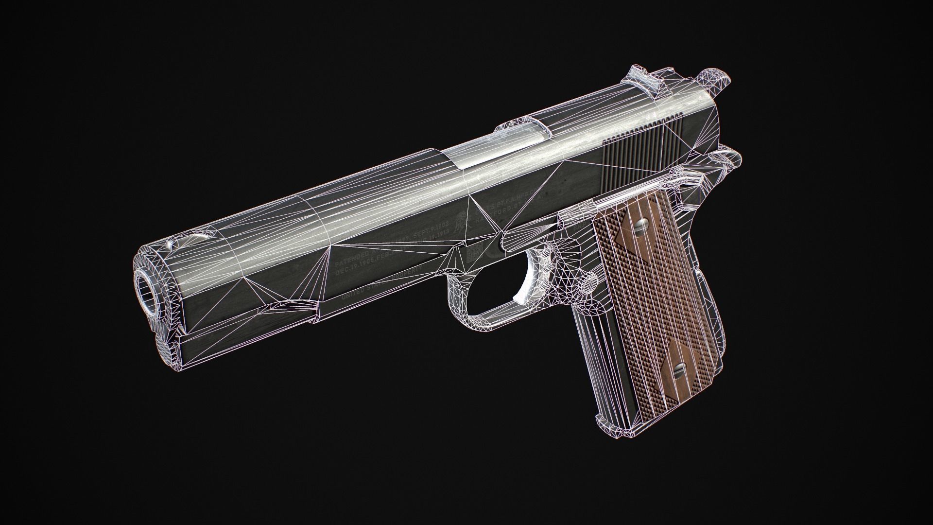 3D model Colt 1911 Hand Gun VR / AR / low-poly | CGTrader