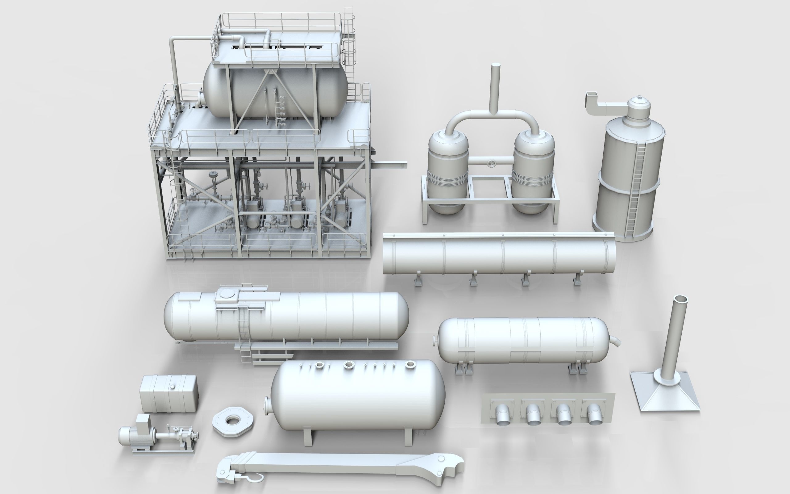 Industrial Production Parts 3D model | CGTrader