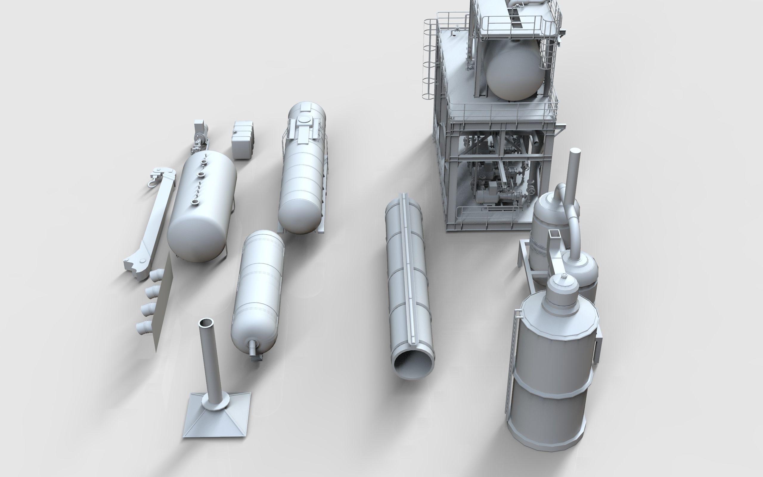 Industrial Production Parts 3D model | CGTrader