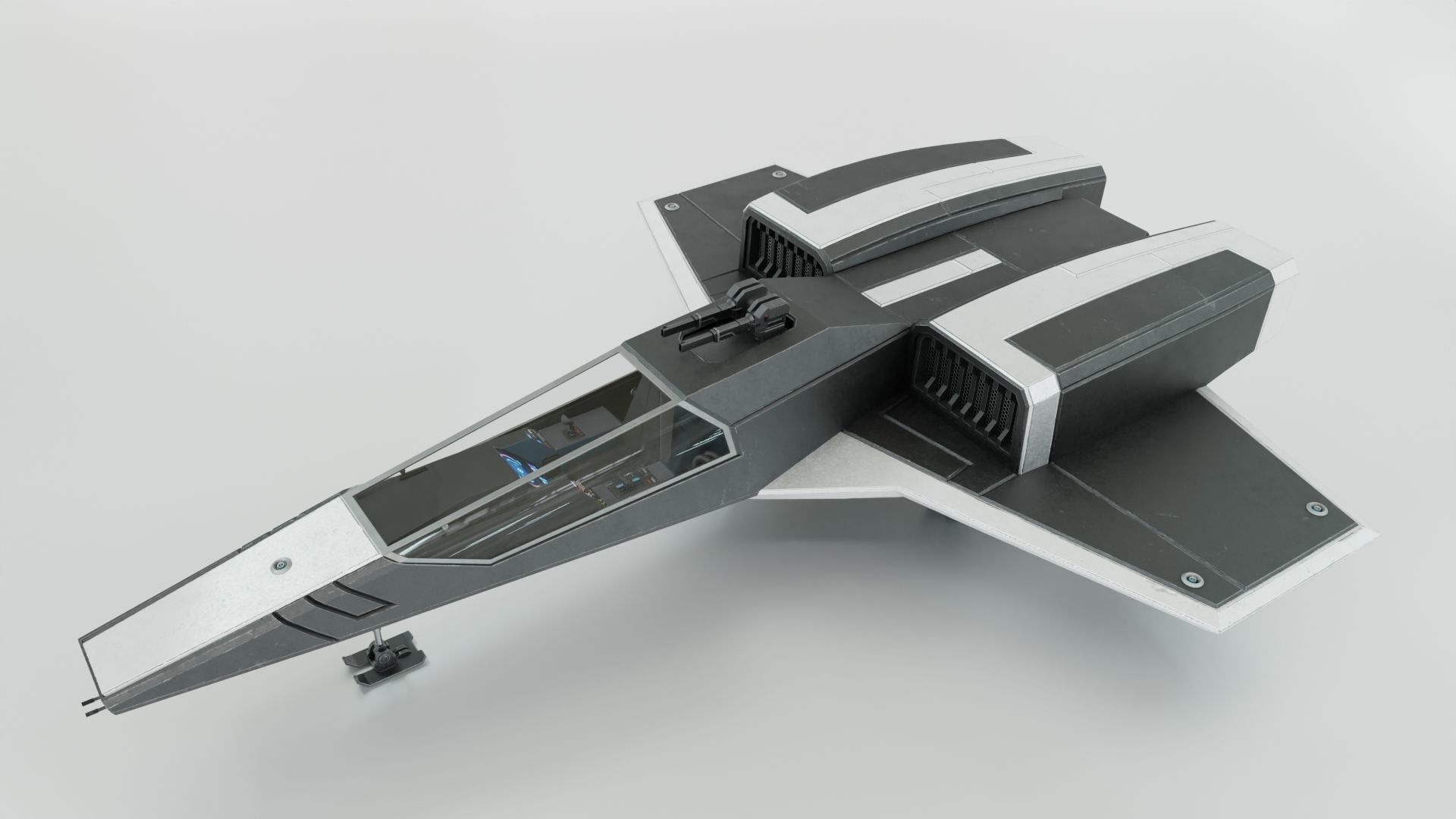 3D model Sci-Fi Space Fighter VR / AR / low-poly | CGTrader