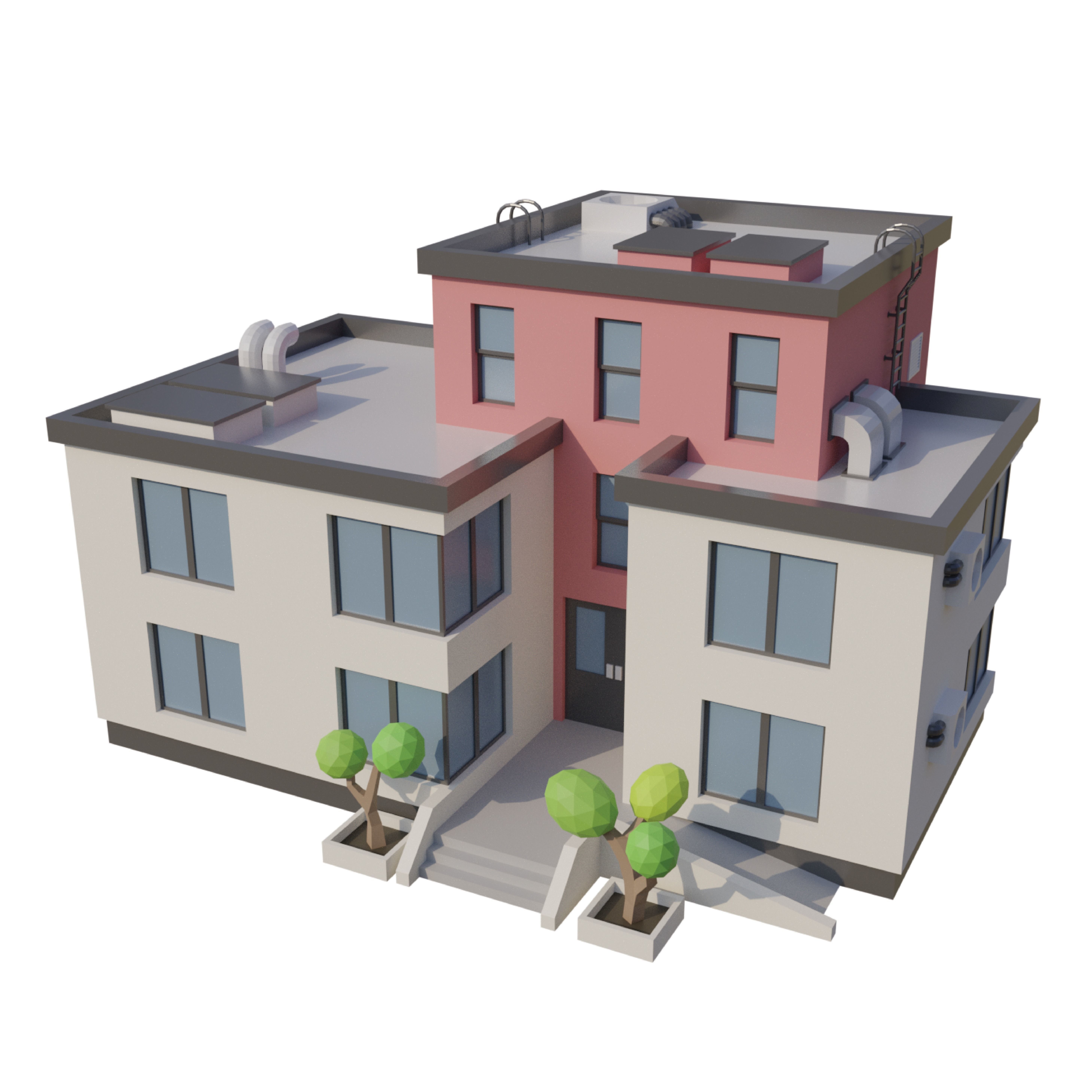3D model Office building VR / AR / low-poly | CGTrader