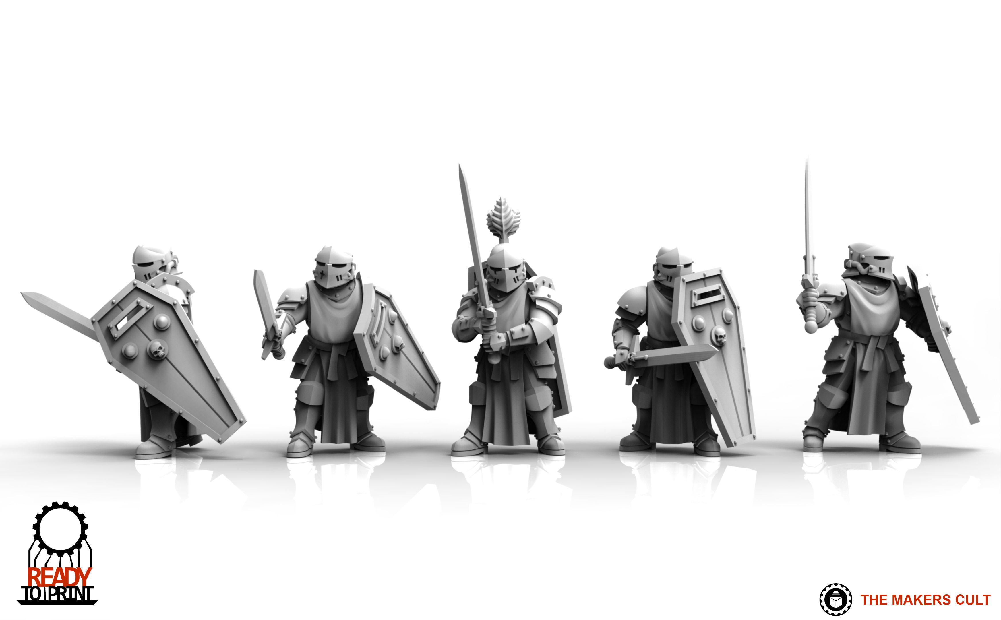 Feudal Guard Crusaders 3D model 3D printable | CGTrader