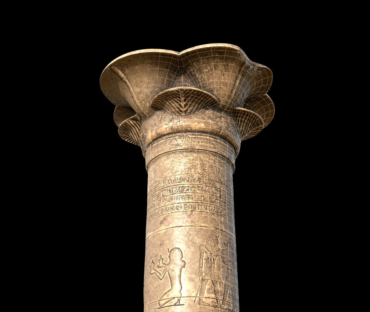 Egyptian Column 3D model | CGTrader