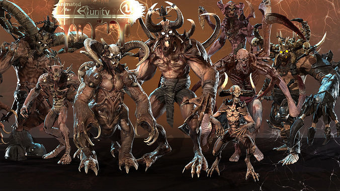 Big Demon Pack Collection VR / AR / low-poly | CGTrader