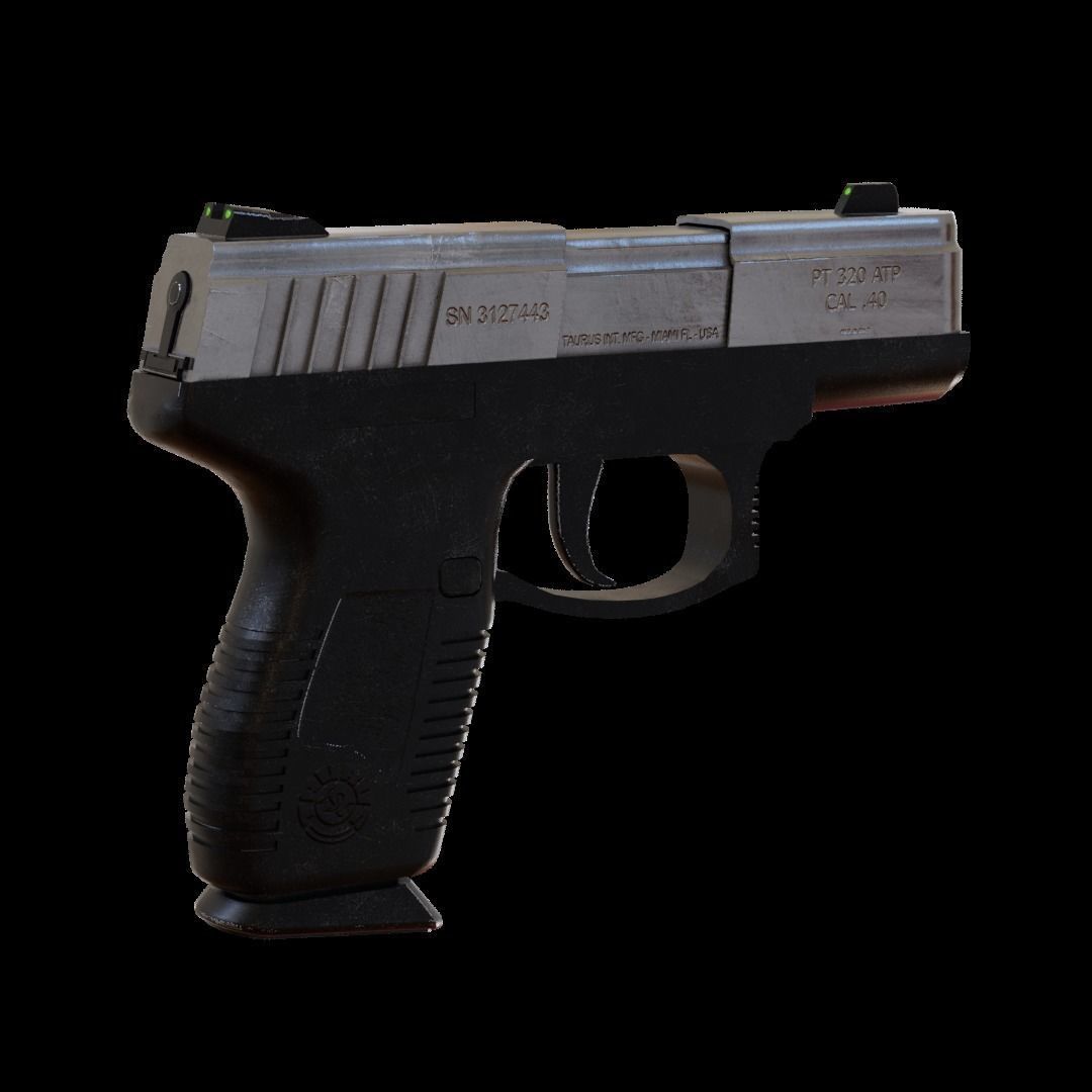 Taurus pt 320 Pistol 3D model 3D model animated rigged | CGTrader