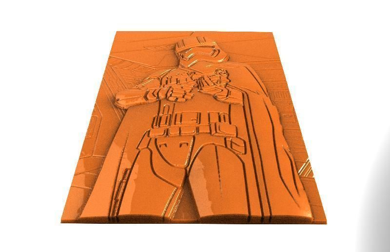 Star Wars Stormtrooper bas-relief 3D model 3D printable | CGTrader