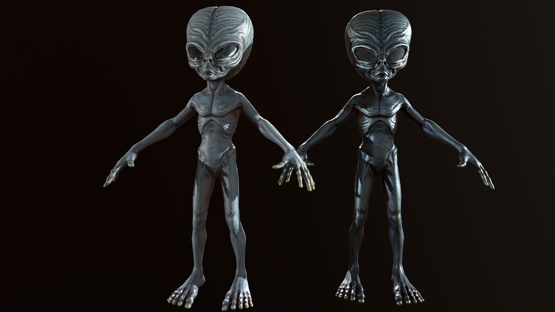 3D model Alien Gray VR / AR / low-poly rigged | CGTrader