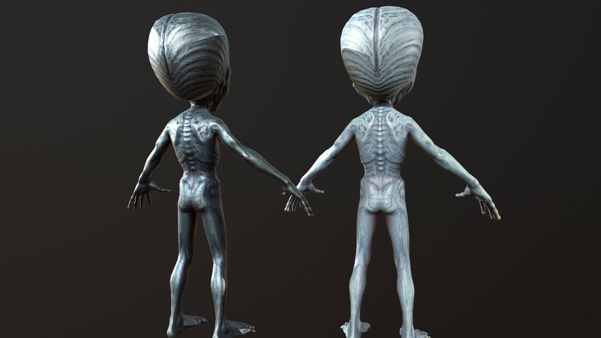 3D model Alien Gray VR / AR / low-poly rigged | CGTrader